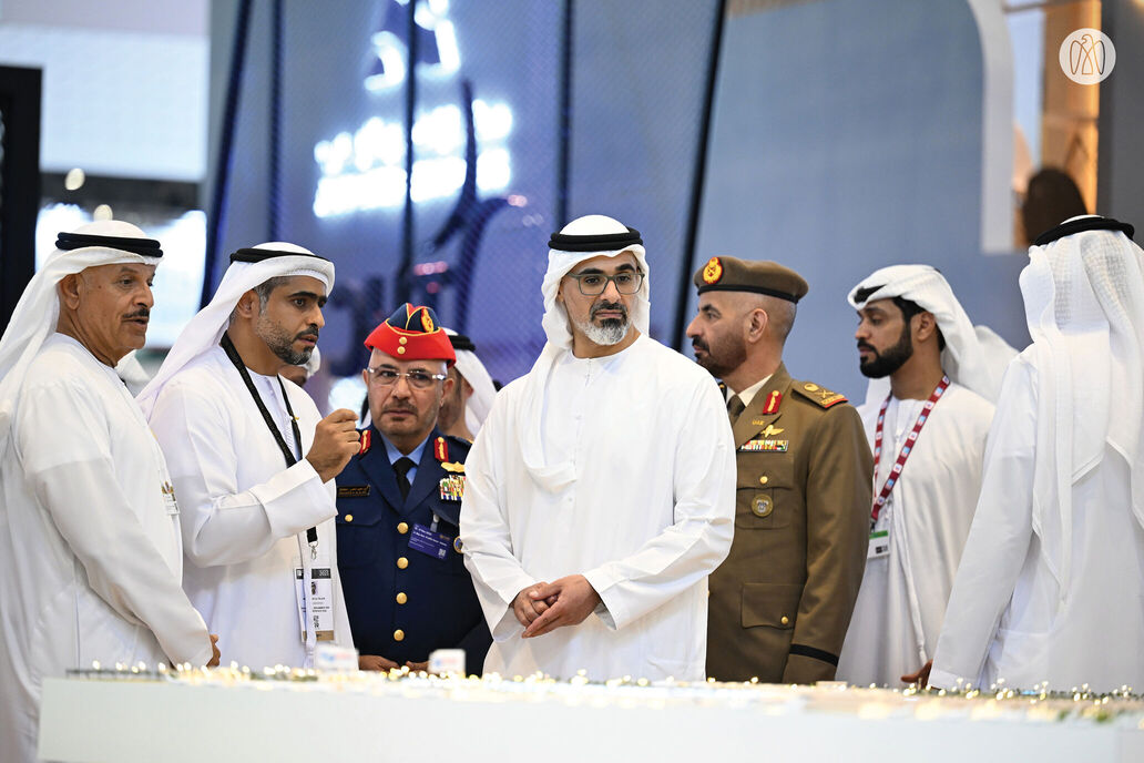 Khaled bin Mohamed bin Zayed tours Dubai Airshow 2023