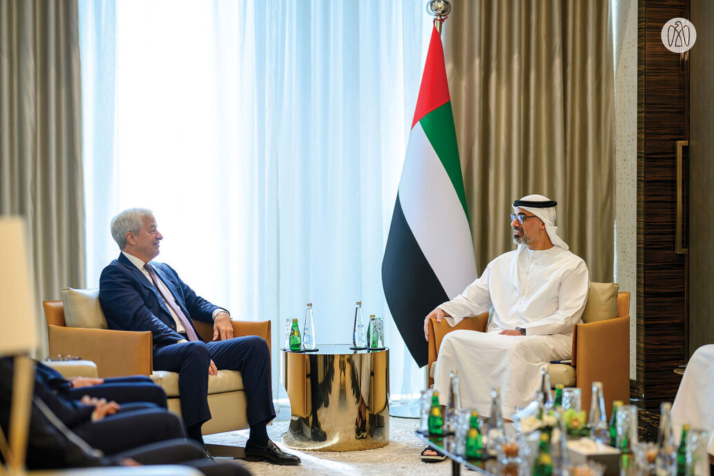 Khaled bin Mohamed bin Zayed meets JP Morgan Chase CEO