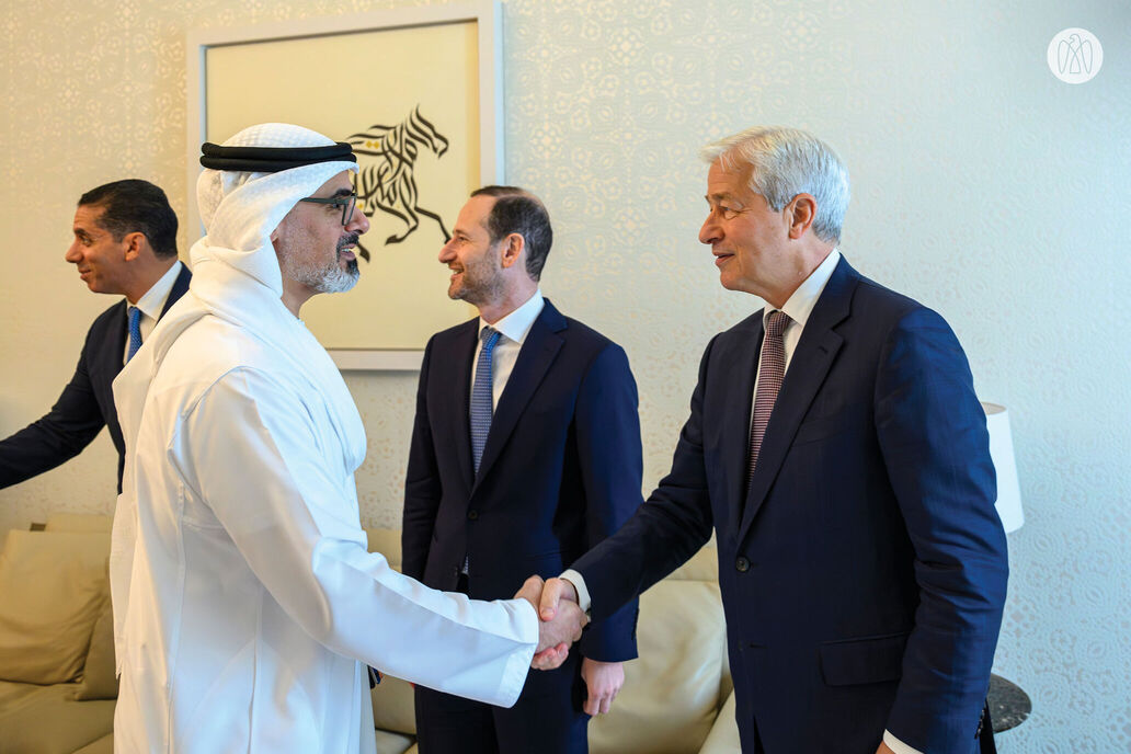 Khaled bin Mohamed bin Zayed meets JP Morgan Chase CEO