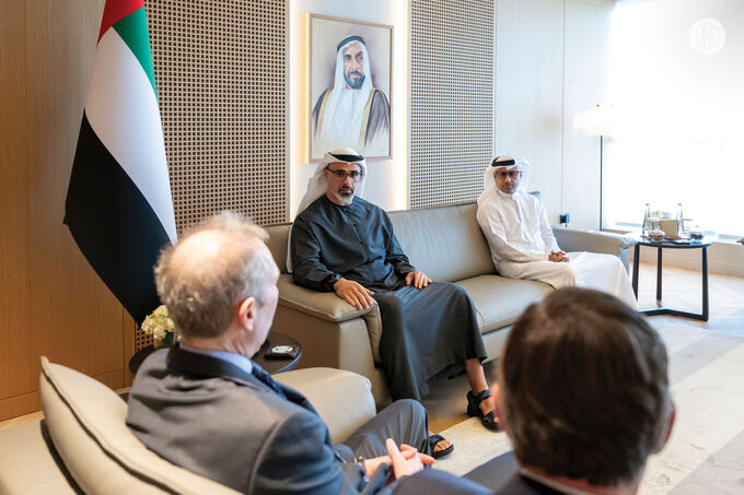Khaled bin Mohamed bin Zayed meets Amazon President and CEO