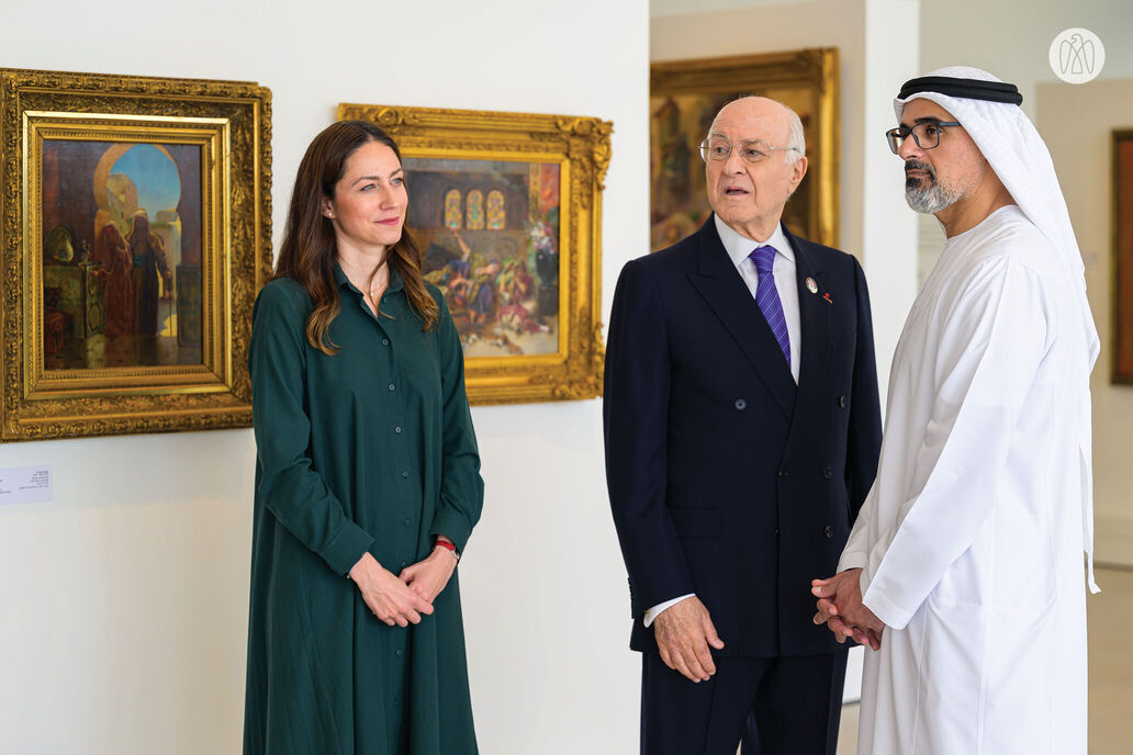 Khaled bin Mohamed bin Zayed visits Bassam Freiha Art Foundation