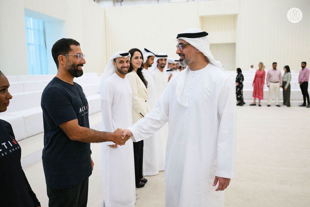 Khaled bin Mohamed bin Zayed receives Active Abu Dhabi team