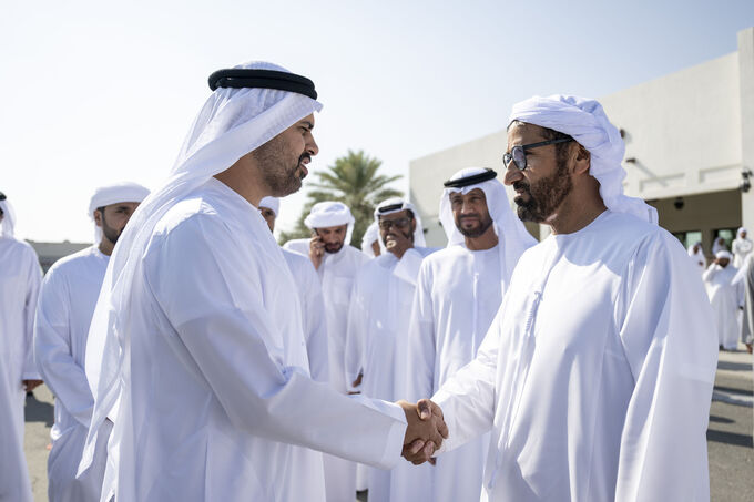 Theyab Bin Mohamed Bin Zayed Offers Condolences To Faris Khalaf Al