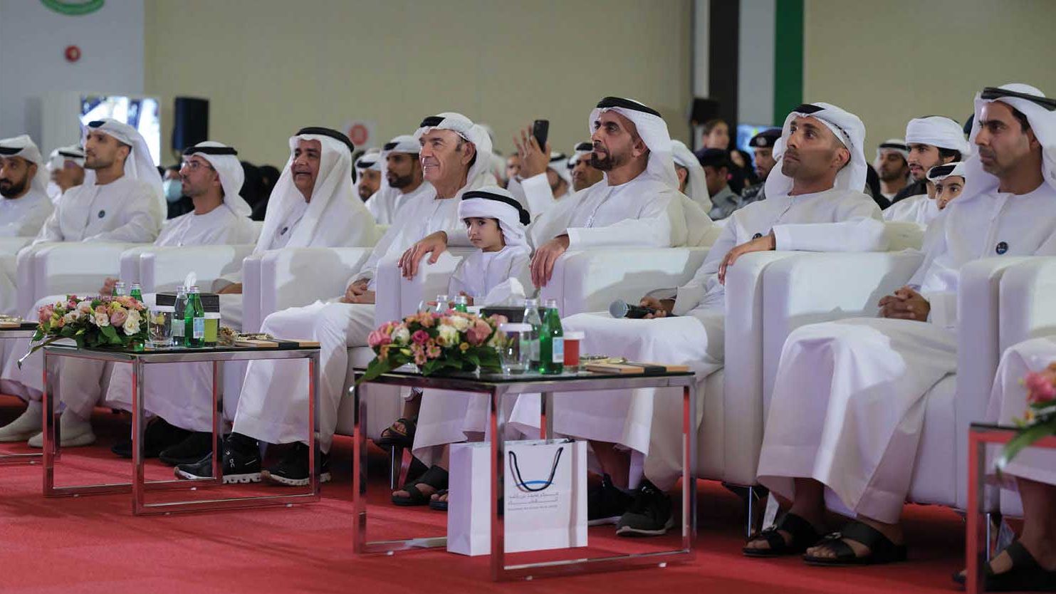 Saif bin Zayed interacts with Emirati astronaut Sultan Al Neyadi at A ...
