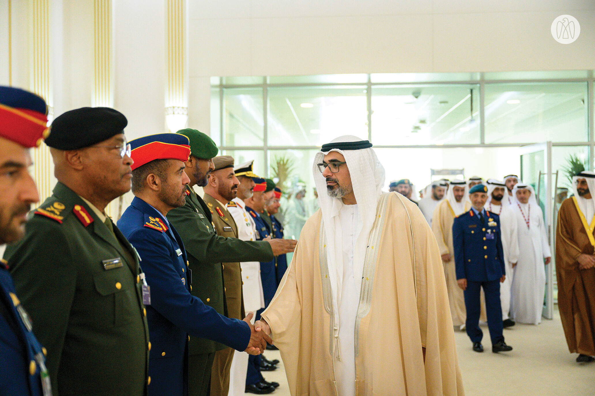 Khaled bin Mohamed, Hamdan bin Mohammed receive delegations attending Dubai Airshow 2023
