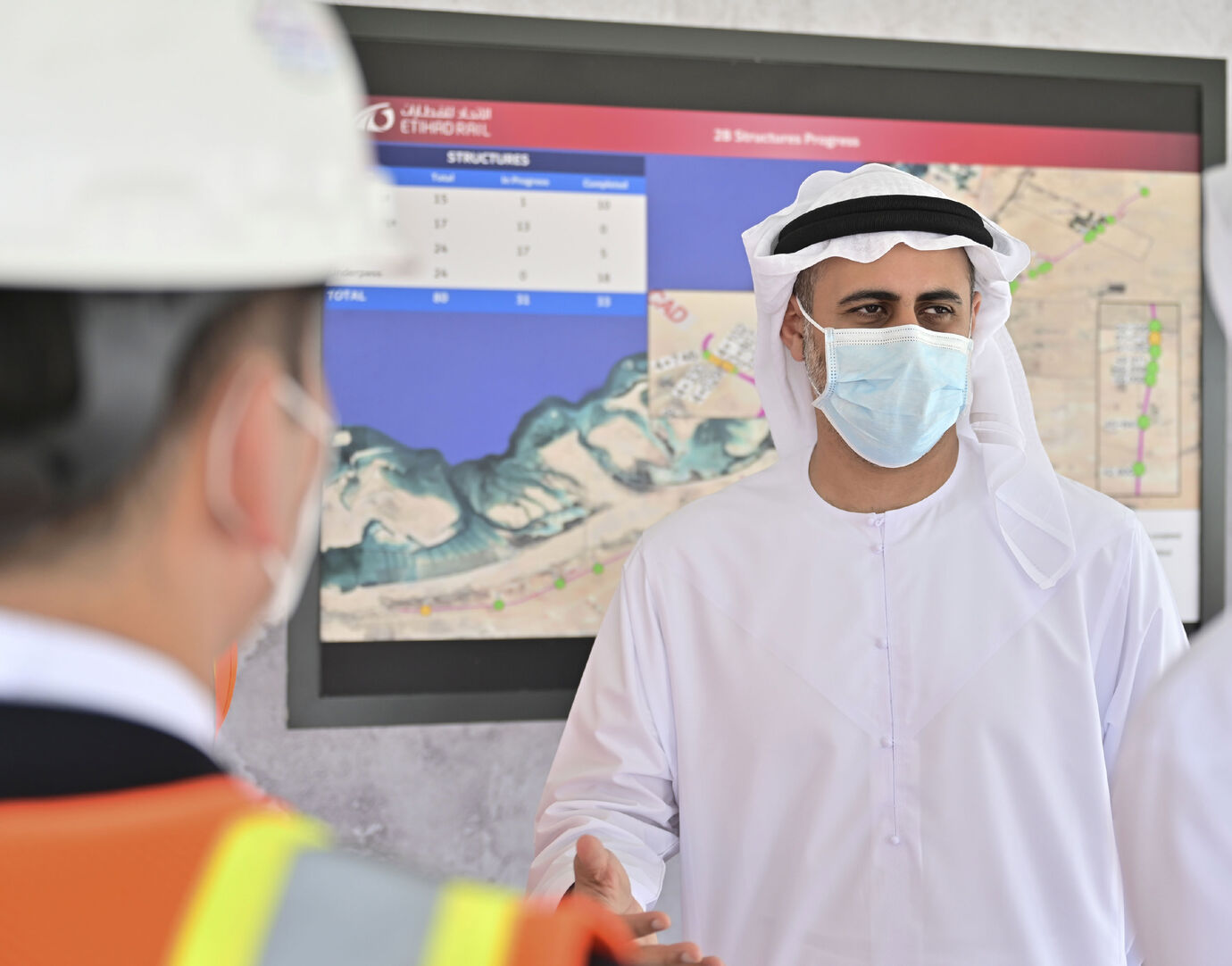 Theyab bin Mohamed bin Zayed inaugurates track-laying works from Seih ...