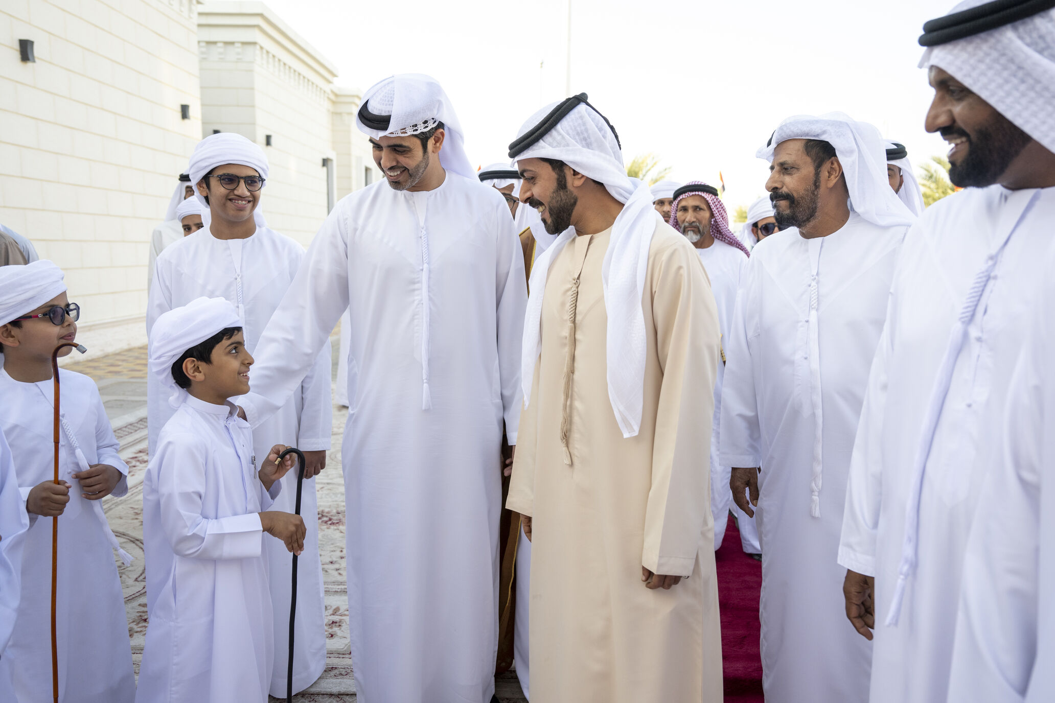 Khalifa bin Tahnoon bin Mohammed attends a wedding reception of Mohamed Suhail Al Ameri and ...