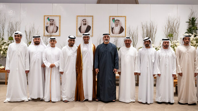 Khaled bin Mohamed bin Zayed attends Abdullah Mohamed Salem Al Dhaheri ...