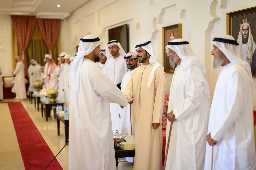 Khalifa bin Tahnoon bin Mohammed attends a wedding reception of Ali ...