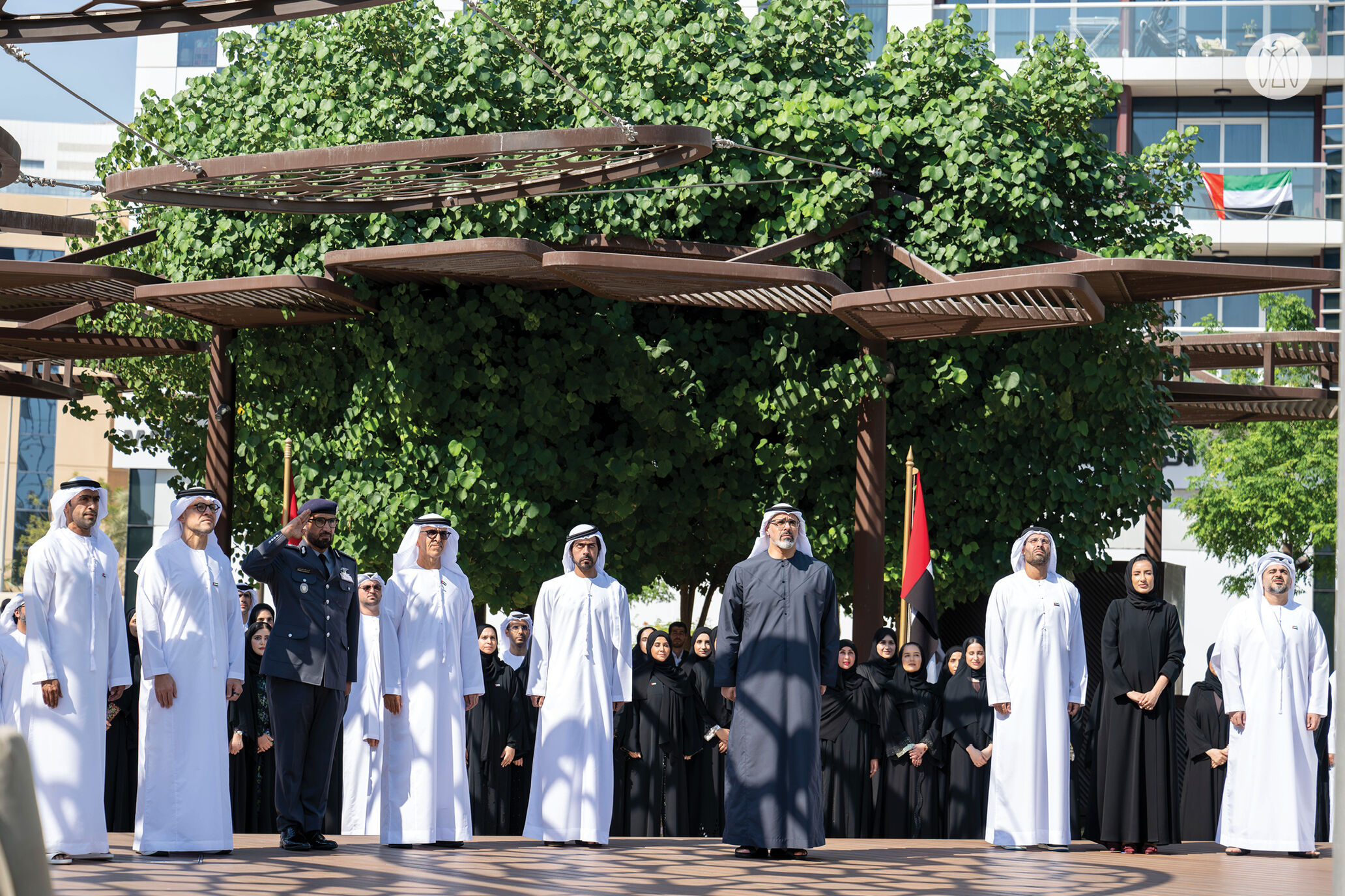 Khaled bin Mohamed bin Zayed raises UAE flag at Abu Dhabi Executive ...