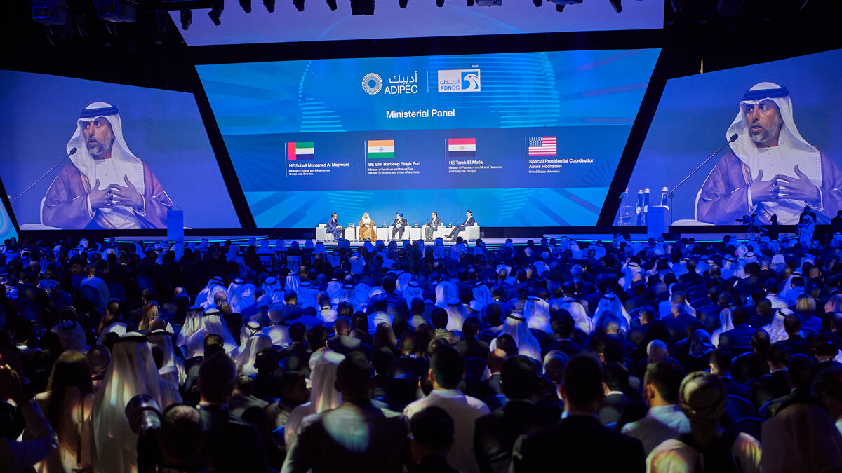 Khaled bin Mohamed bin Zayed tours ADIPEC 2023