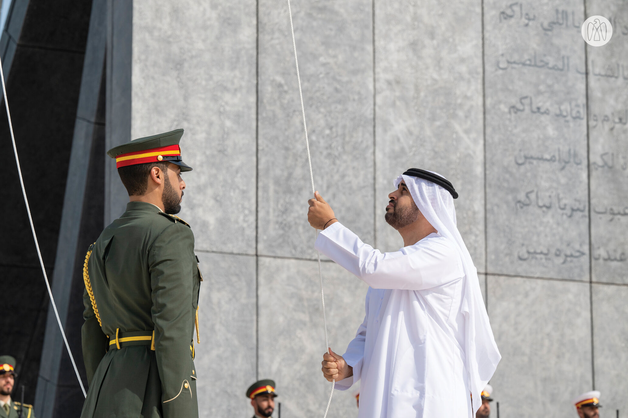 Theyab bin Mohamed bin Zayed raises UAE flag at Wahat Al Karama to mark ...