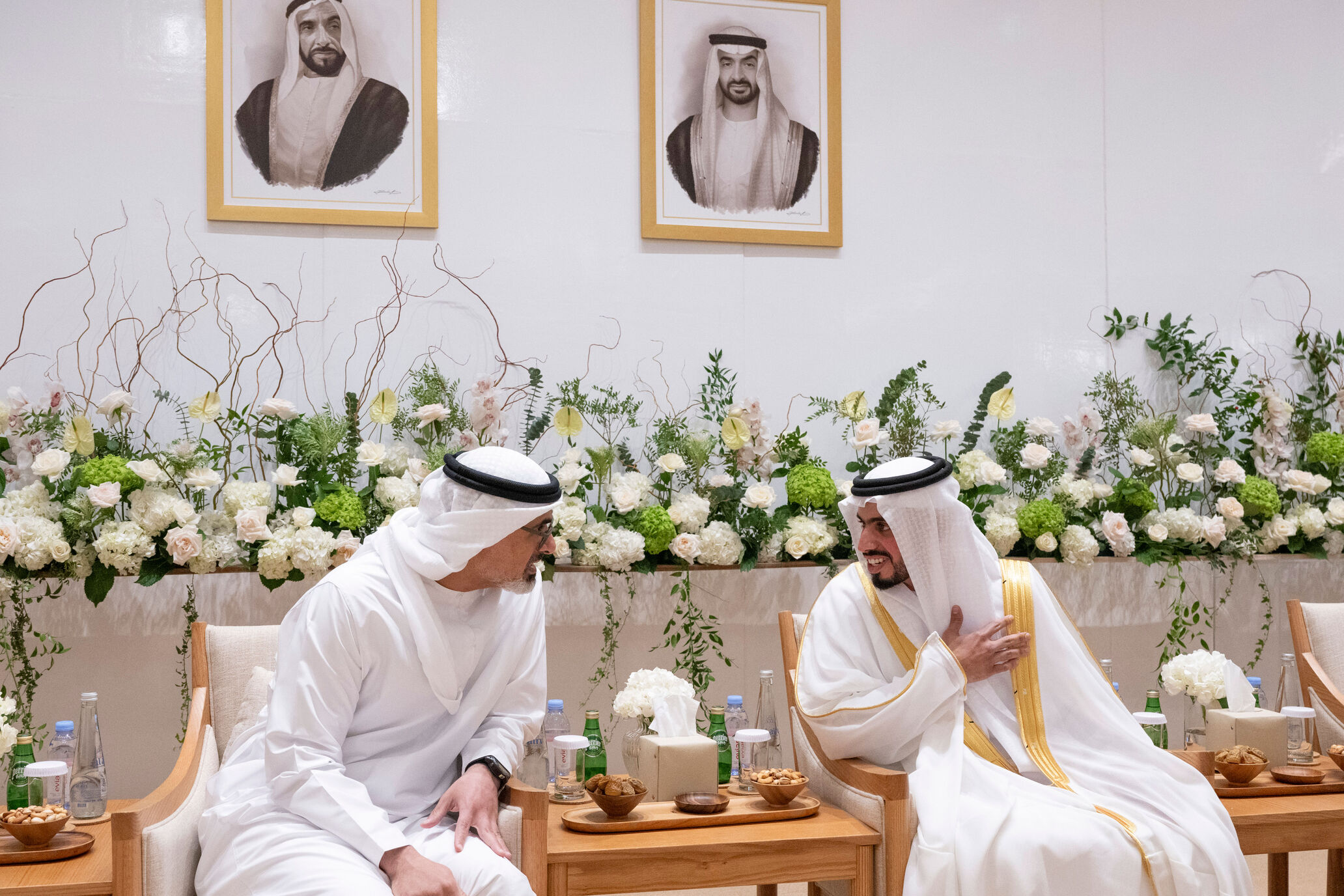 Crown Prince of Abu Dhabi attends Al Mady and Al Mansoori wedding reception