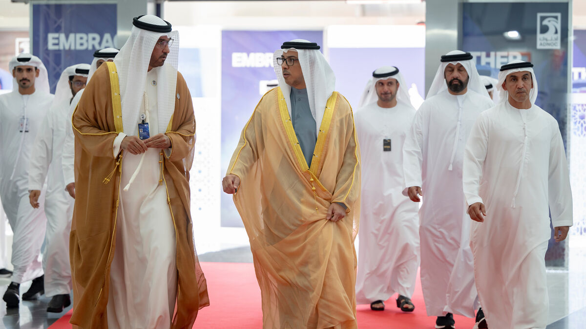 Khaled bin Mohamed bin Zayed tours pavilions at ADIPEC 2024
