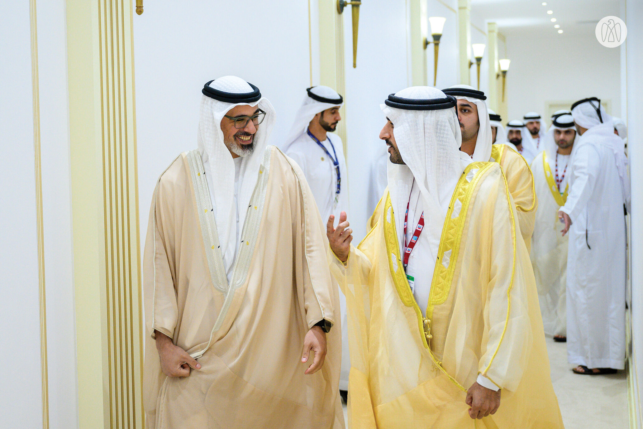 Khaled bin Mohamed, Hamdan bin Mohammed receive delegations attending Dubai Airshow 2023