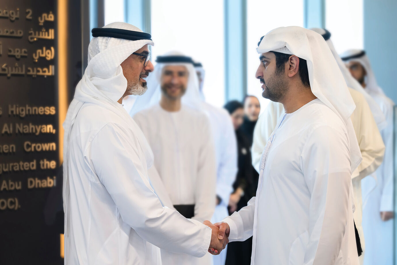 Khaled bin Mohamed bin Zayed receives Maktoum bin Mohammed bin Rashid ...