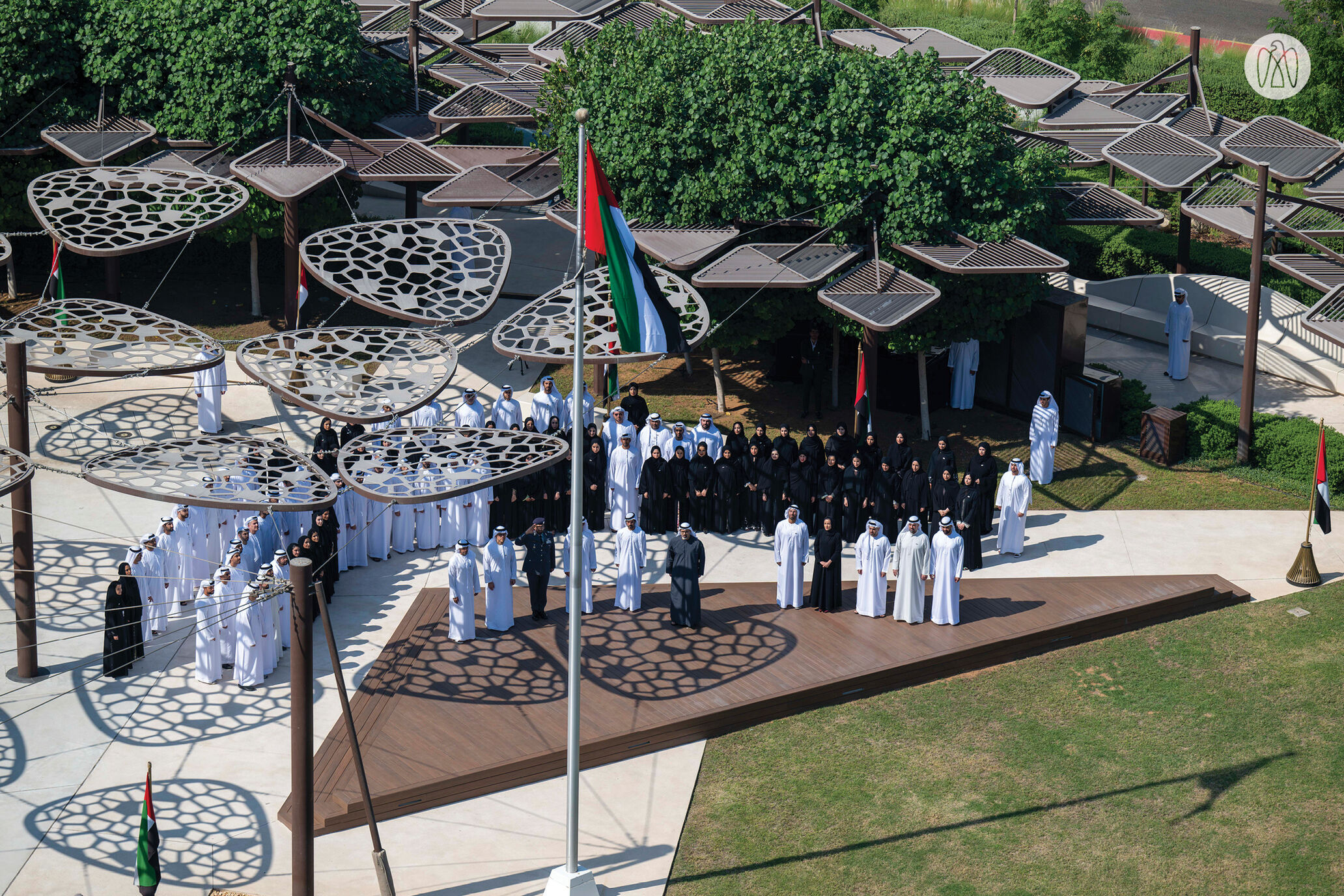 Khaled bin Mohamed bin Zayed raises UAE flag at Abu Dhabi Executive ...
