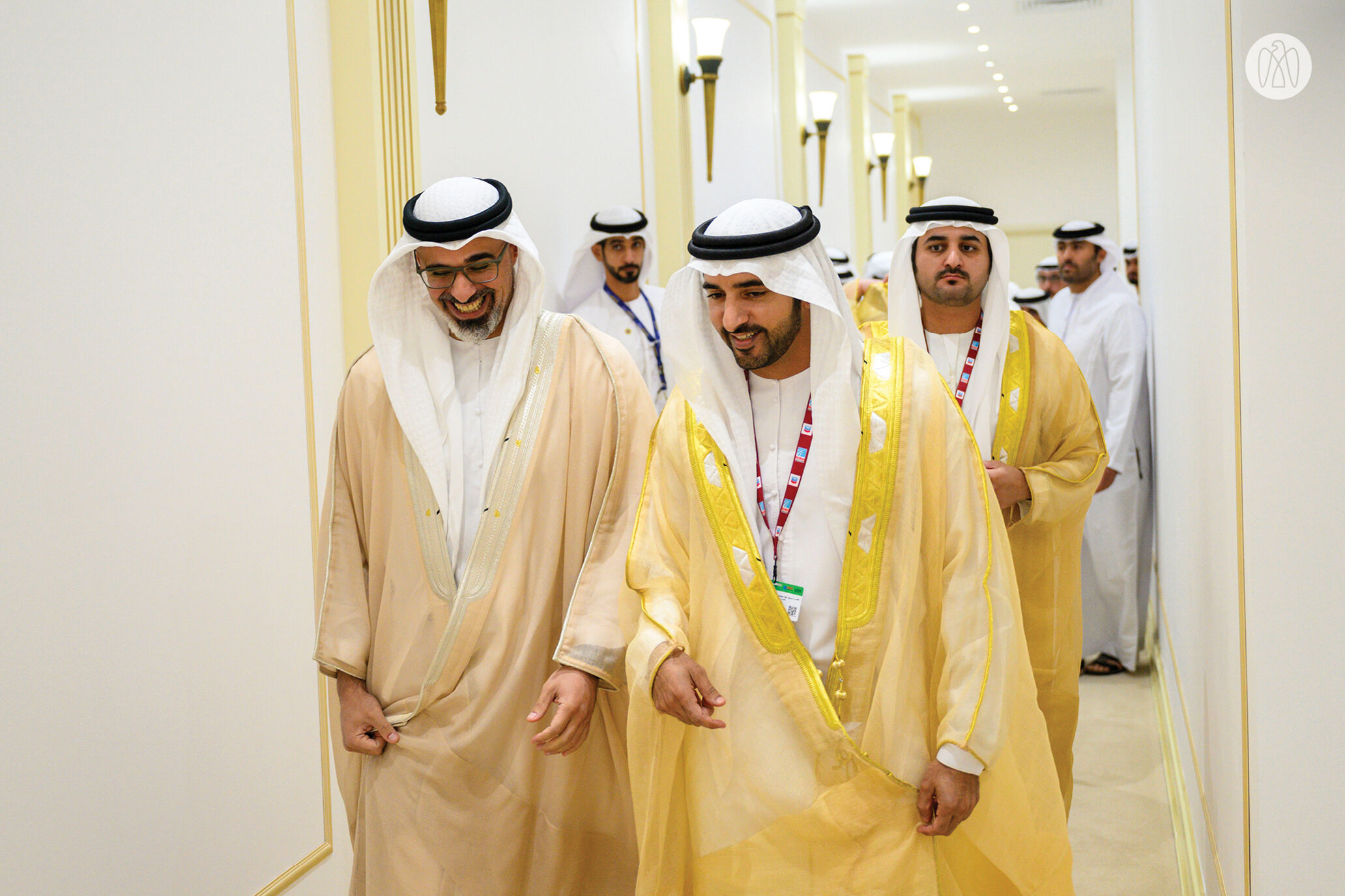 Khaled bin Mohamed, Hamdan bin Mohammed receive delegations attending Dubai Airshow 2023