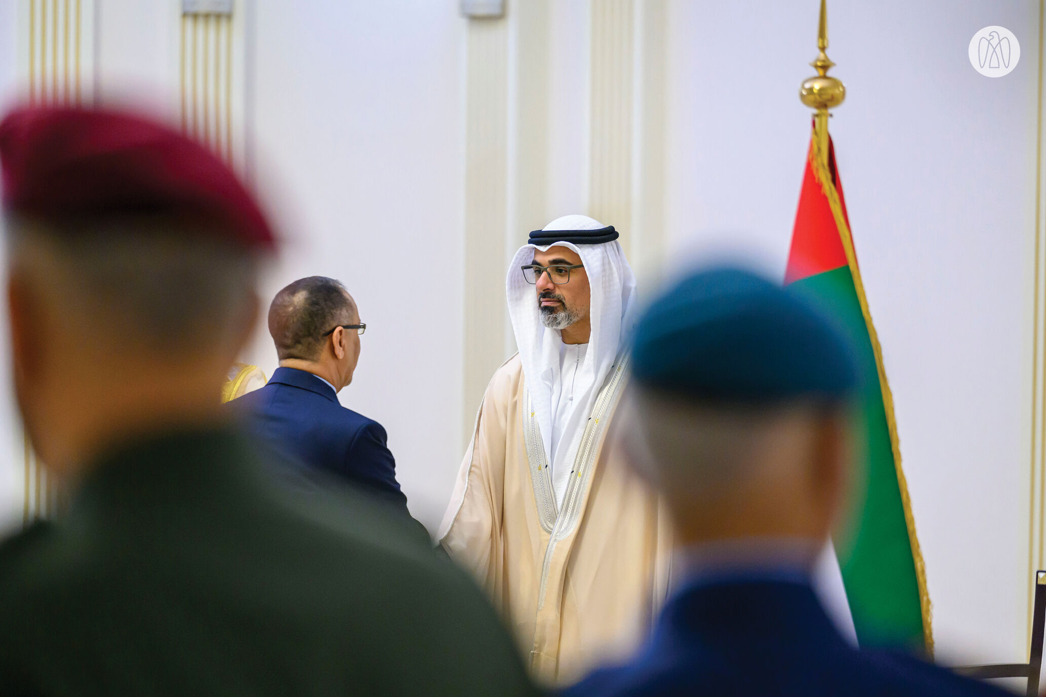 Khaled bin Mohamed, Hamdan bin Mohammed receive delegations attending Dubai Airshow 2023