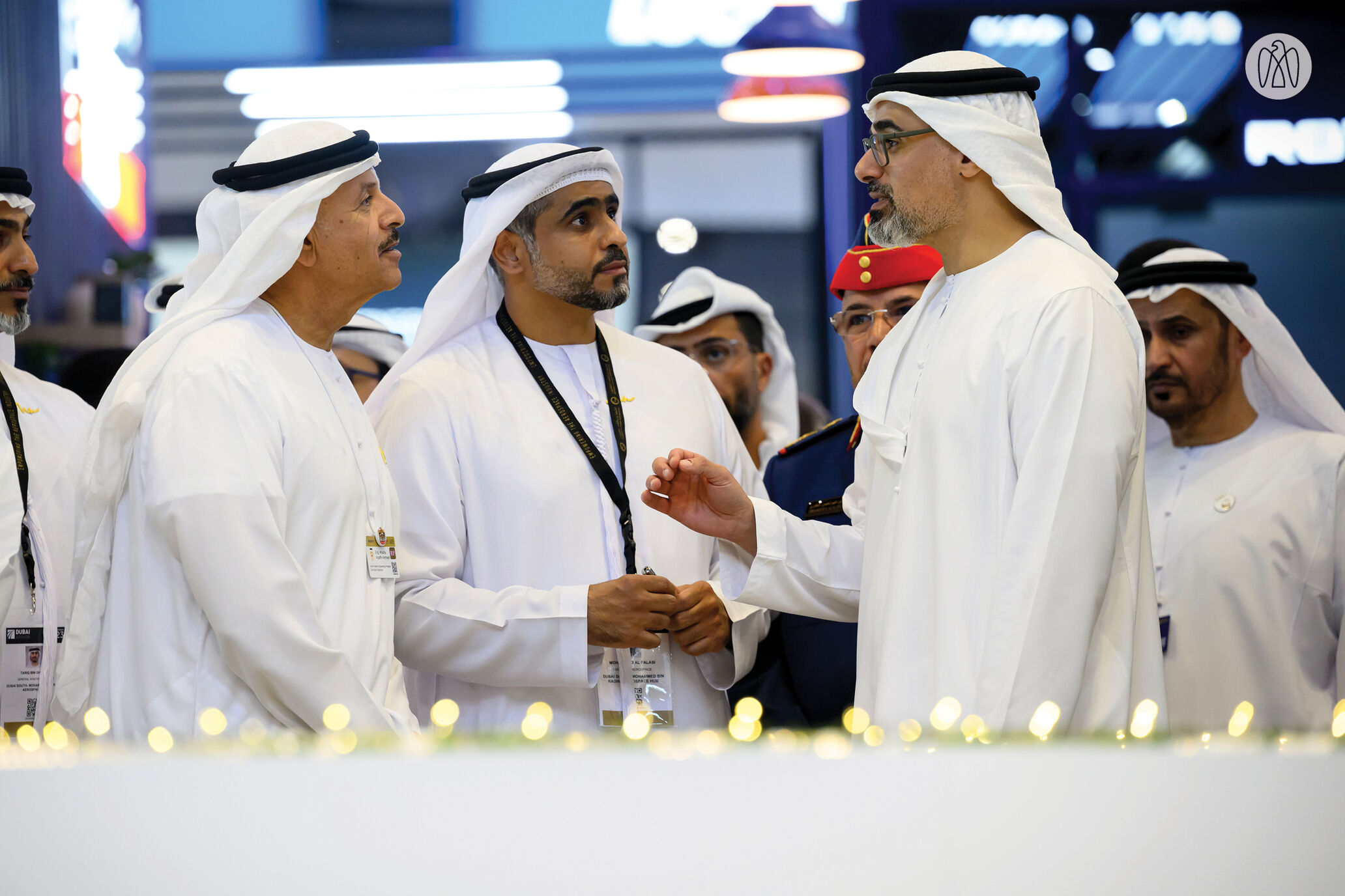 Khaled bin Mohamed bin Zayed tours Dubai Airshow 2023