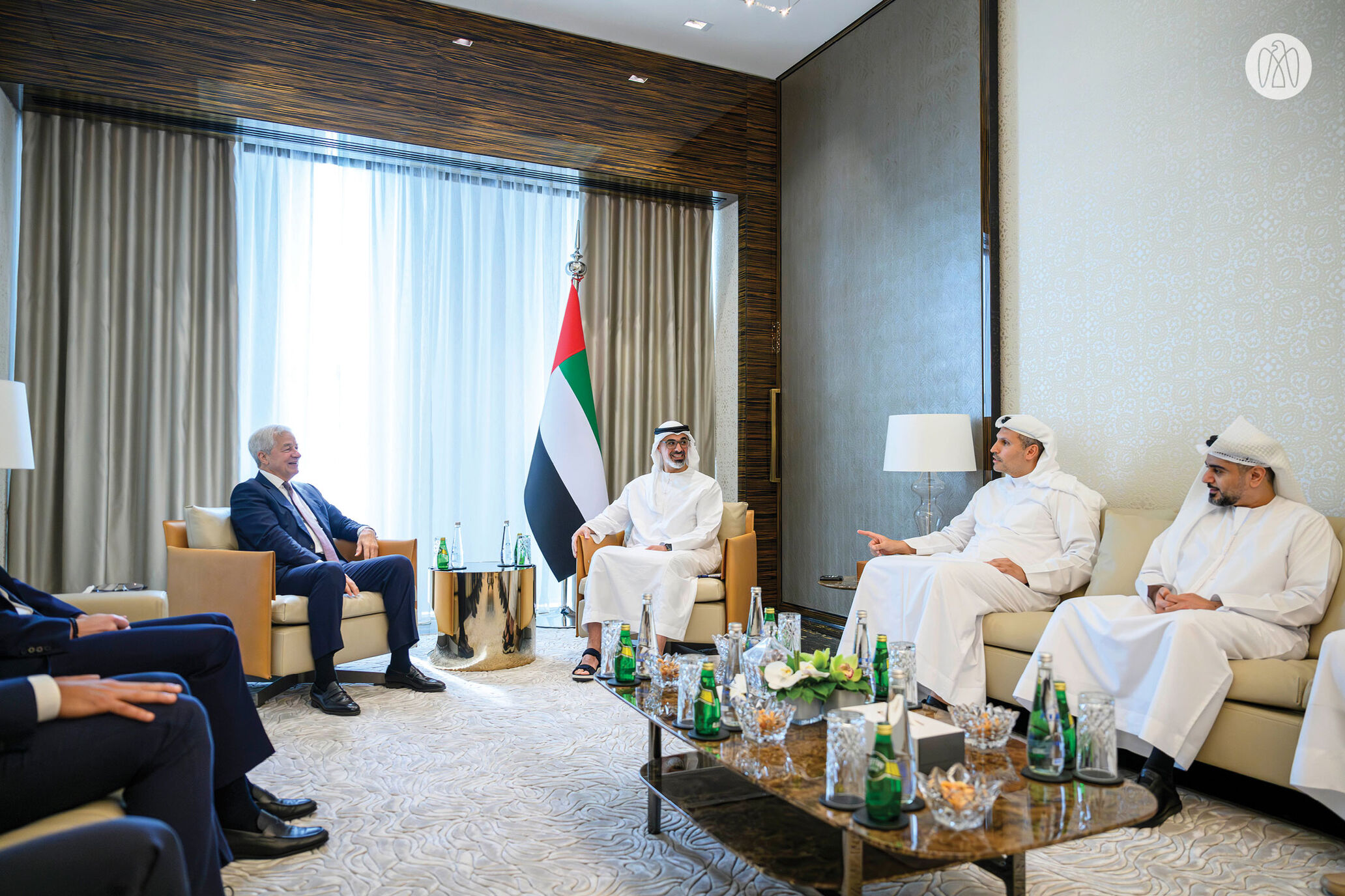 Khaled bin Mohamed bin Zayed meets JP Morgan Chase CEO