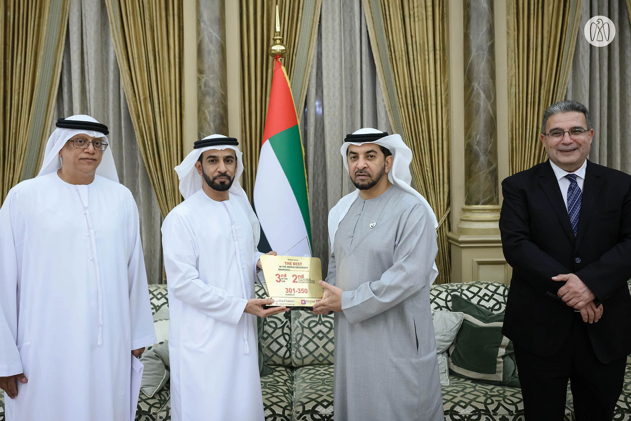 Hamdan bin Zayed receives delegation from Abu Dhabi University