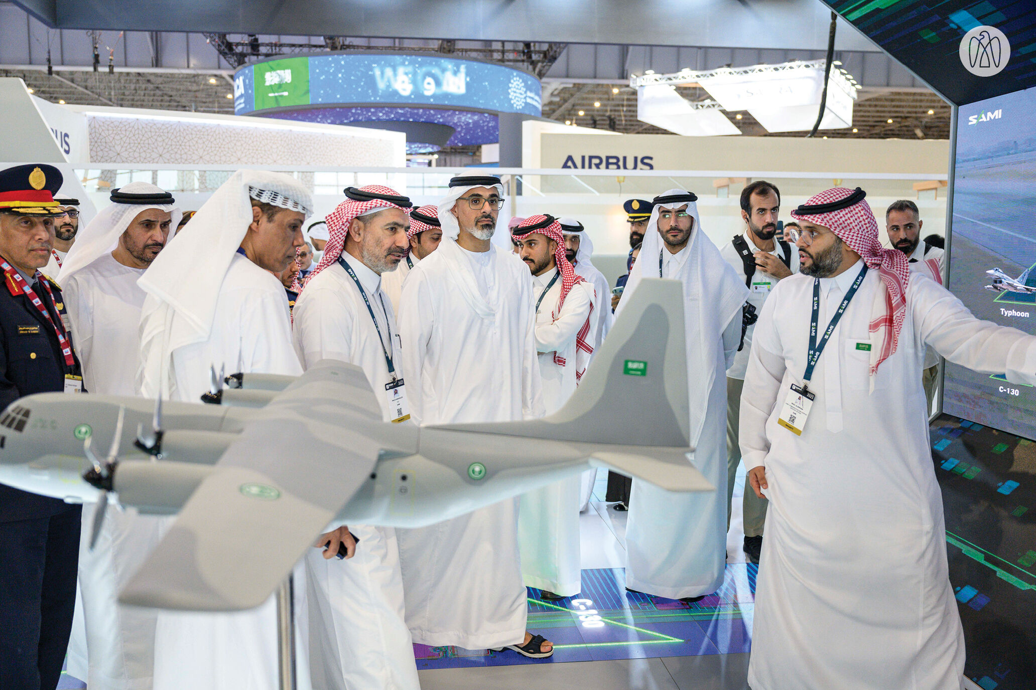 Khaled bin Mohamed bin Zayed tours Dubai Airshow 2023