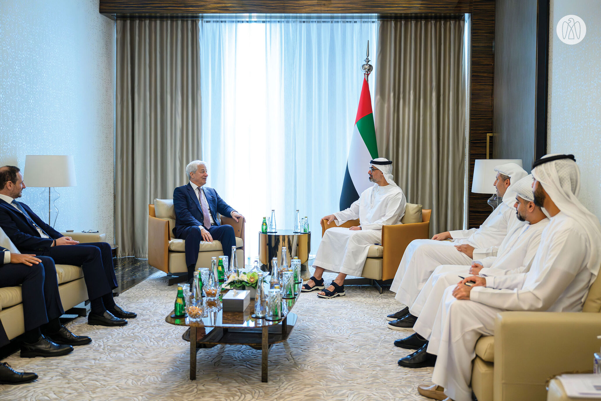 Khaled bin Mohamed bin Zayed meets JP Morgan Chase CEO
