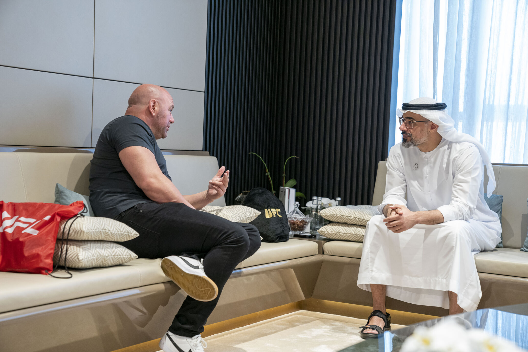 Khaled bin Mohamed bin Zayed receives Dana White, President of UFC