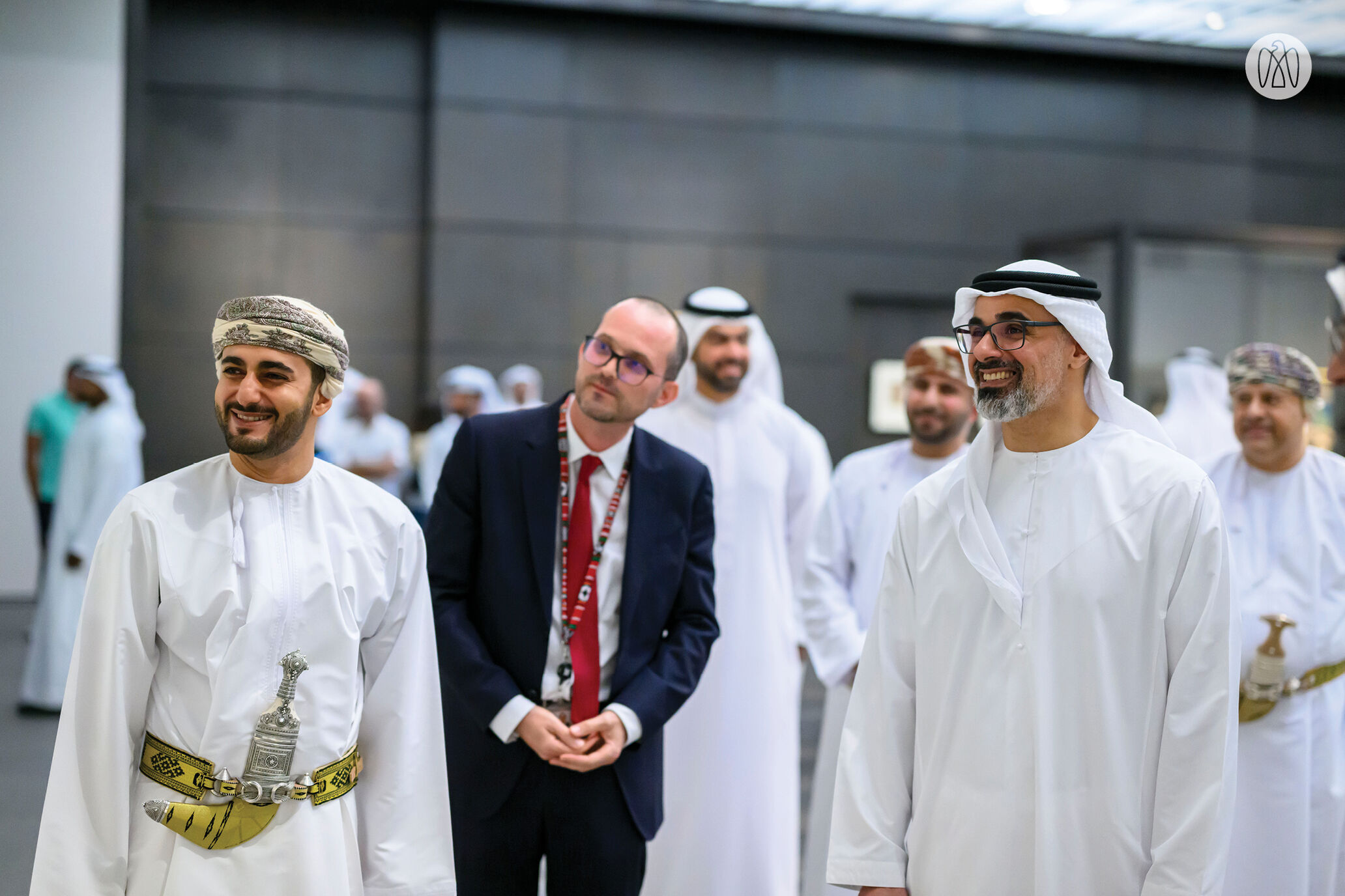 Accompanied by Khaled bin Mohamed bin Zayed, Theyazin bin Haitham Al ...