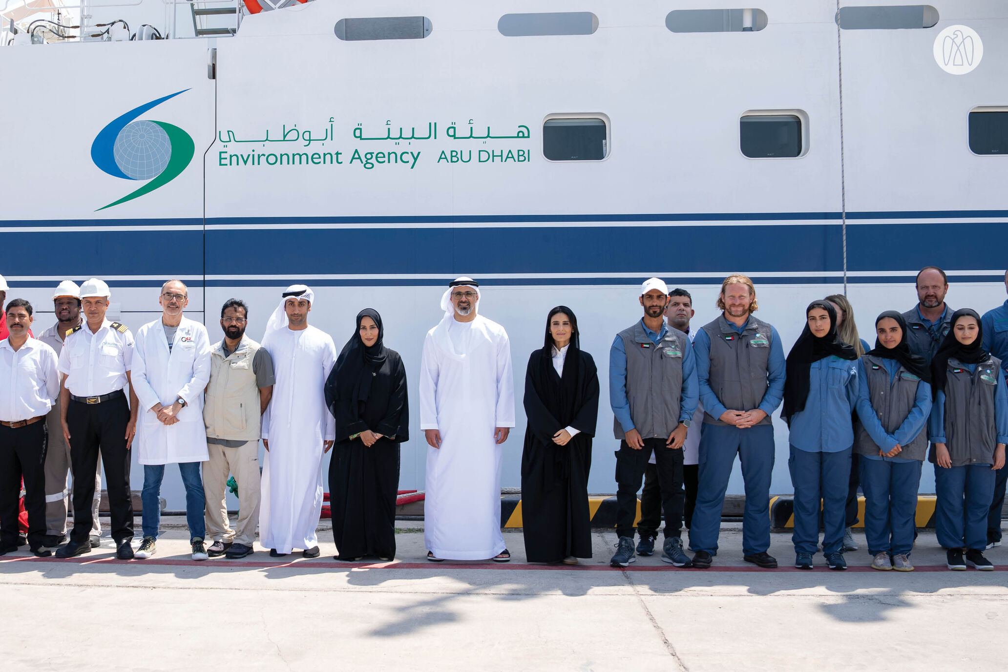 Khaled bin Mohamed bin Zayed tours marine research vessel Jaywun