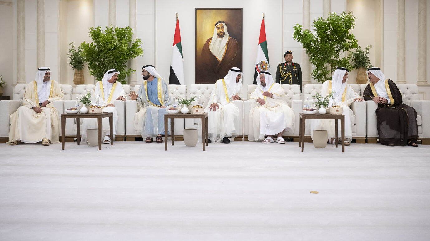 UAE President receives Rulers of Emirates, Crown Princes on Eid Al Adha