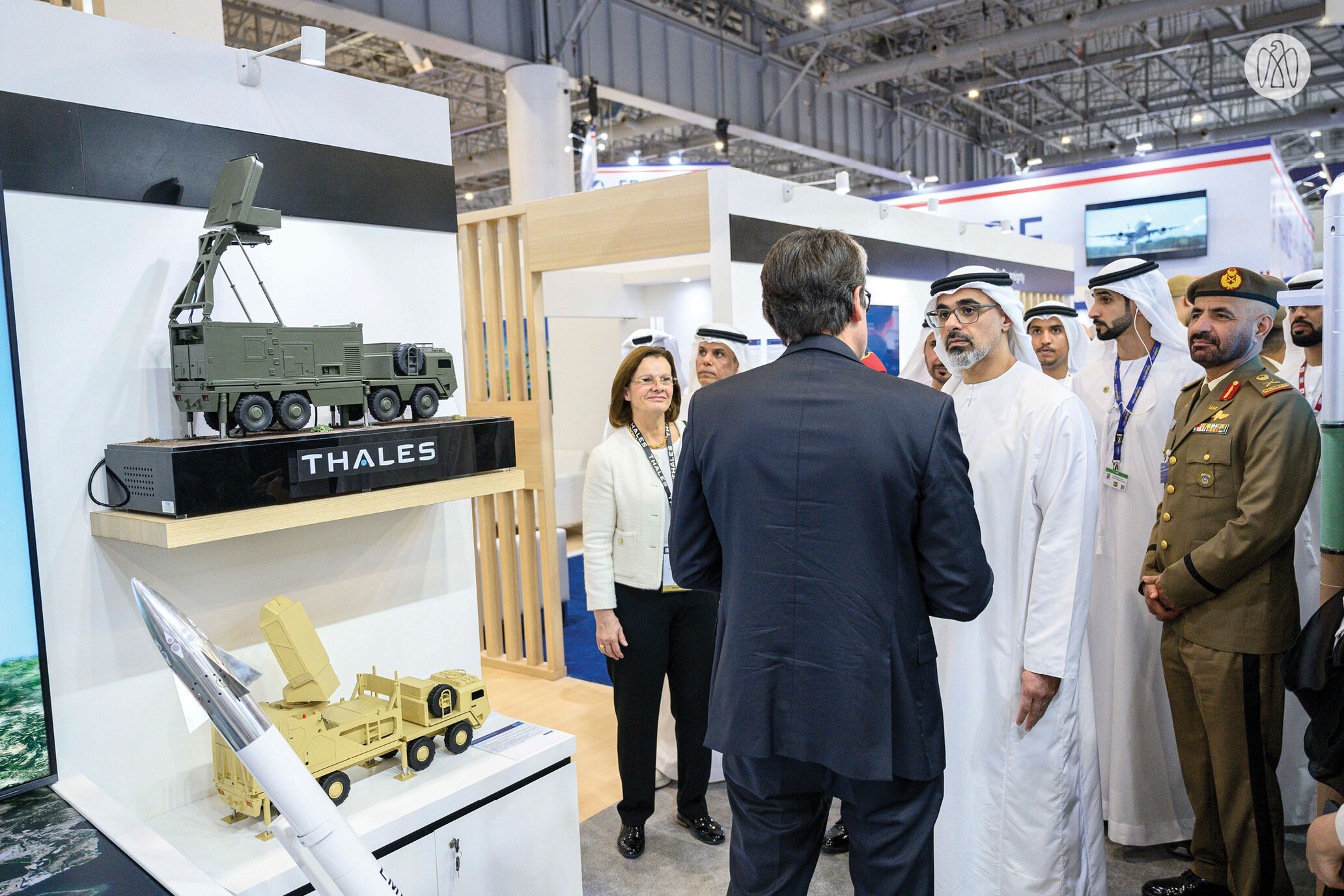 Khaled bin Mohamed bin Zayed tours Dubai Airshow 2023